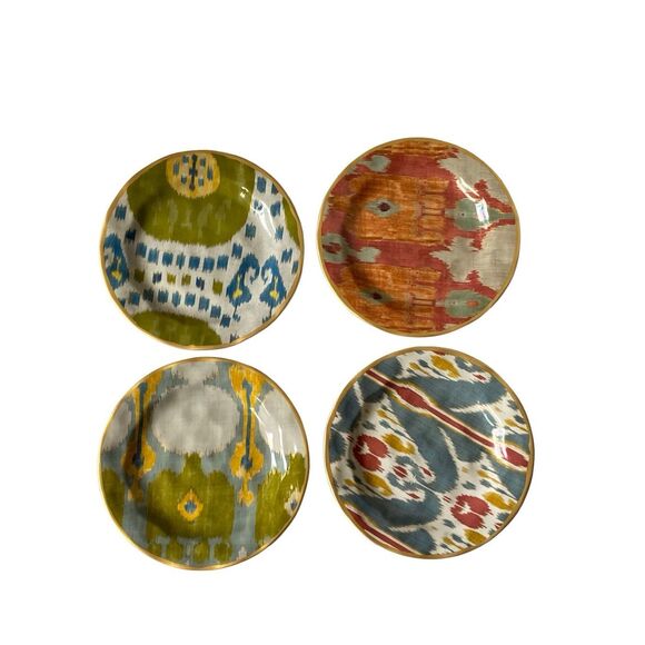 Pottery Barn | Dining | Pottery Barn Ikat Dinner Plates 9 Set Of 4 ...